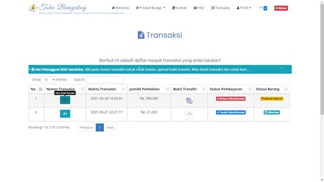 Aplikasi Website Toko Bunga