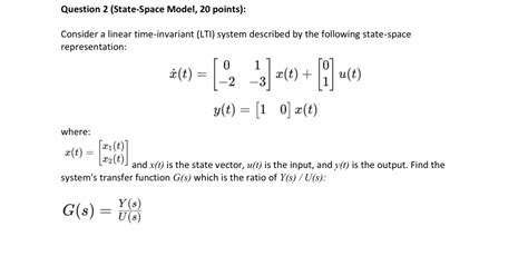 solved question 2 state space model 20 ﻿points consider a