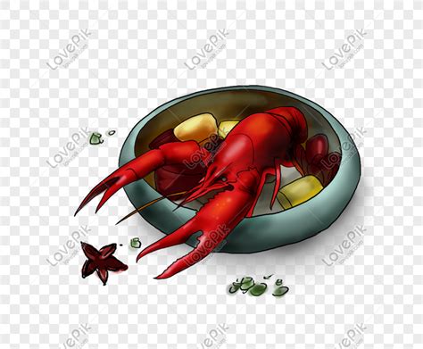 미식가 붉은 매운 가재 손으로 그리는 Png 일러스트 무료 다운로드 Lovepik