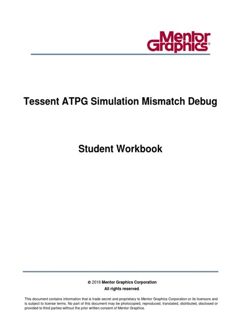 Tessent Atpg Simulation Mismatch Debug 2016 Mentor Graphics
