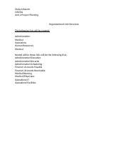 Organizational Unit Structure Docx Malvyn Bacot CIS L Unit Project Planning