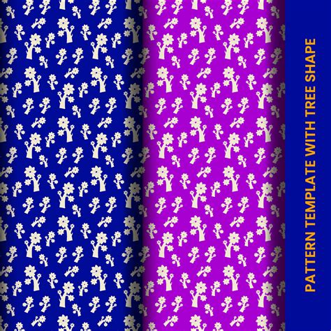 Seamless Pattern Template With Tree Shapes 23216665 Vector Art At Vecteezy