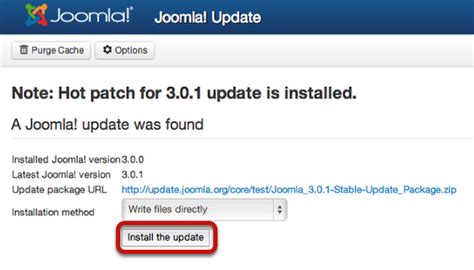 How To Update From Joomla 30 To 301 Joomla Documentation