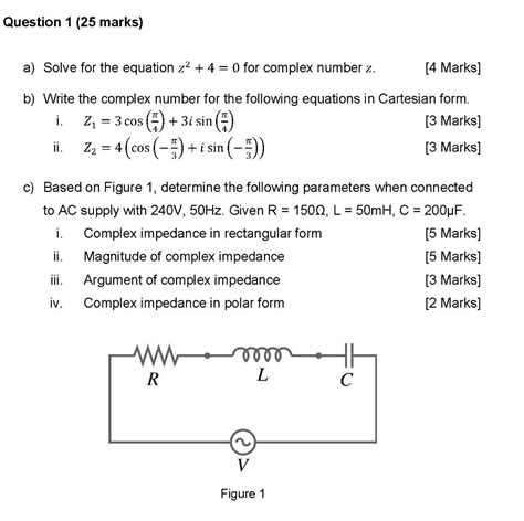 solved question 1 25 ﻿marks a ﻿solve for the equation