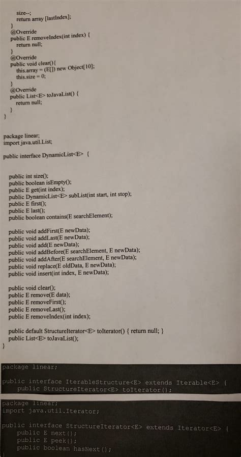 Create 3 Iterator Classes Following The Guidelines In