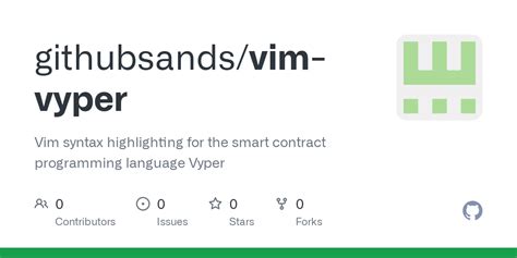 Github Githubsandsvim Vyper Vim Syntax Highlighting For The Smart