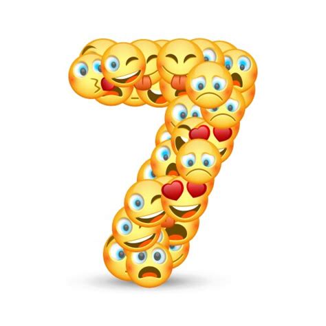 A Set Of Emoticons Shaped As Eight Number Vector Image