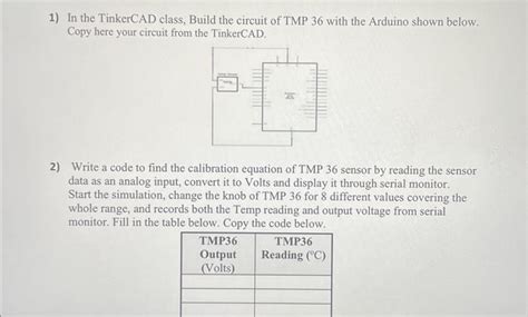 solved 1 in the tinkercad class build the circuit of tmp