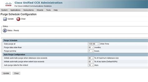 Uccx Best Practice To Data Purge Schedule Configuration Cisco Community