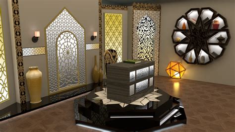 تصميم داخلي لأستوديو أسلامي Behance