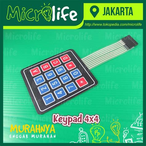 jual w201 4x4 membrane keypad 16 tombol membran arduino raspberry pi