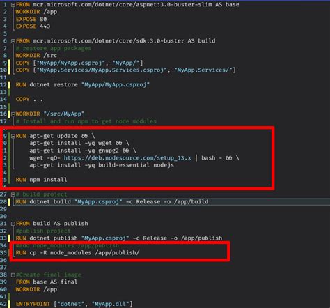 Missing Nodemodules Folder In Published Core Docker Container Coding Canvas