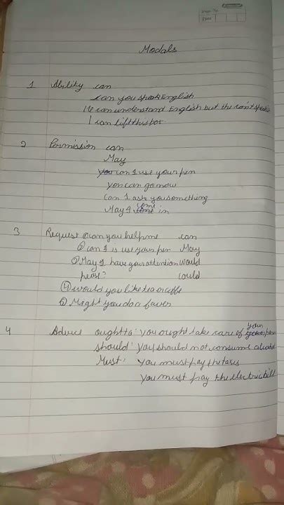 Modals Class 8th With Example Youtube