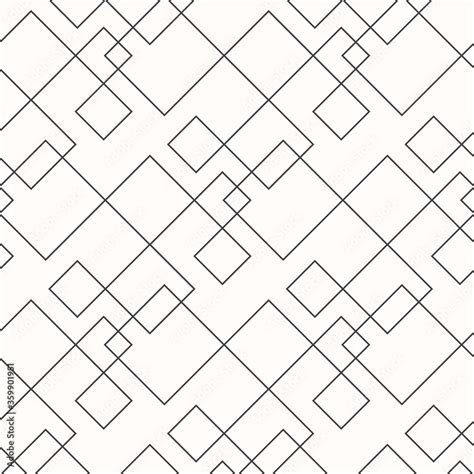 Geometric Vector Pattern Repeating Thin Linear Square Diamond Shape And Rectangle Clean Design