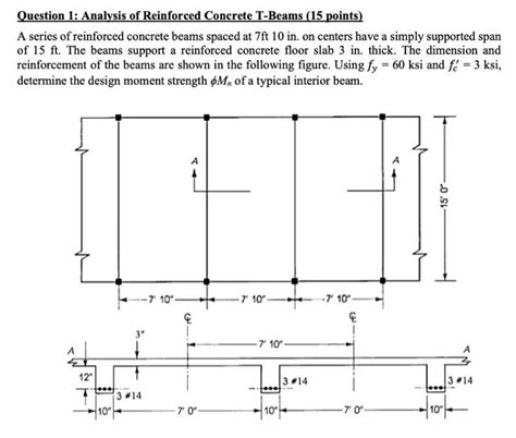 Solved Question 1 Analysis Of Reinforced Concrete T Beams