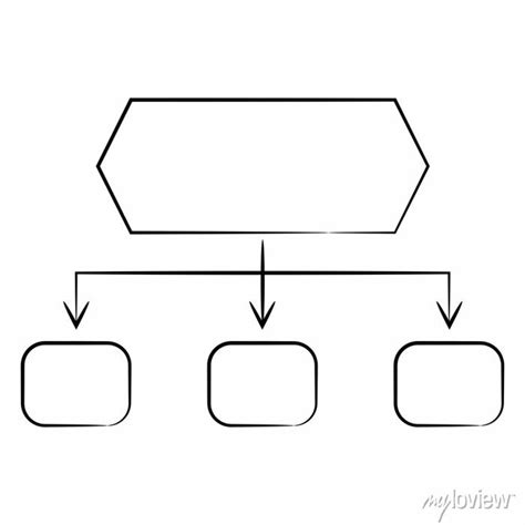 Hand Drawn Diagram And Organization Chart Template • Wall Stickers