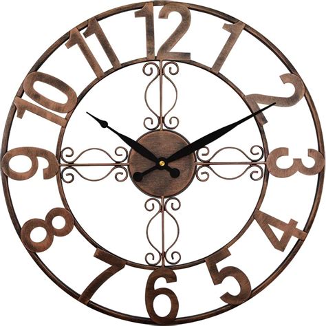 Ocest Outdoor Wall Clock 18 Inch Outside Waterproof Garden Clocklarge