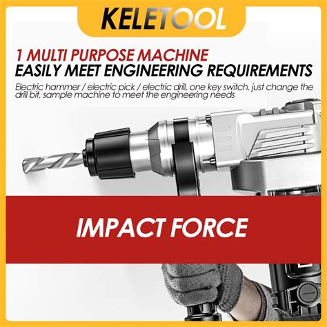 Keletool 4280w Demolition Hammer Breaker Rotary Hammer Drill Hammer Drill Hacking Drill Concrete