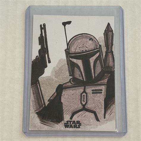 2022 Topps Star Wars The Book Of Boba Fett Sketch Card By Darrin Pepe 1