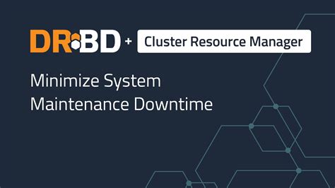 using a cluster resource manager and drbd to minimize system
