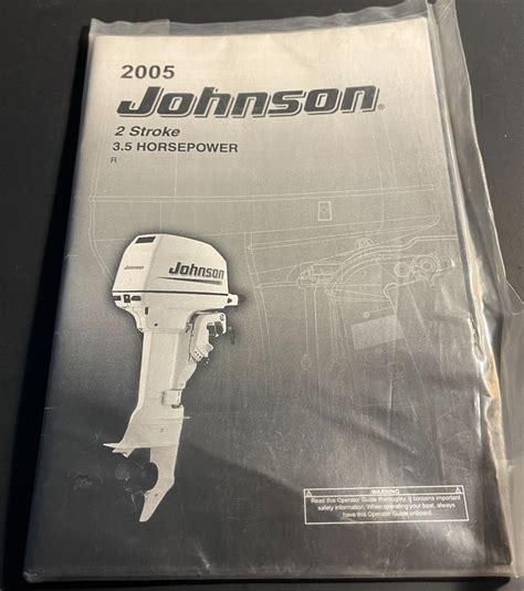 2005 Johnson Outboard Owners Manual 2 Stroke 35 Hp Model R New