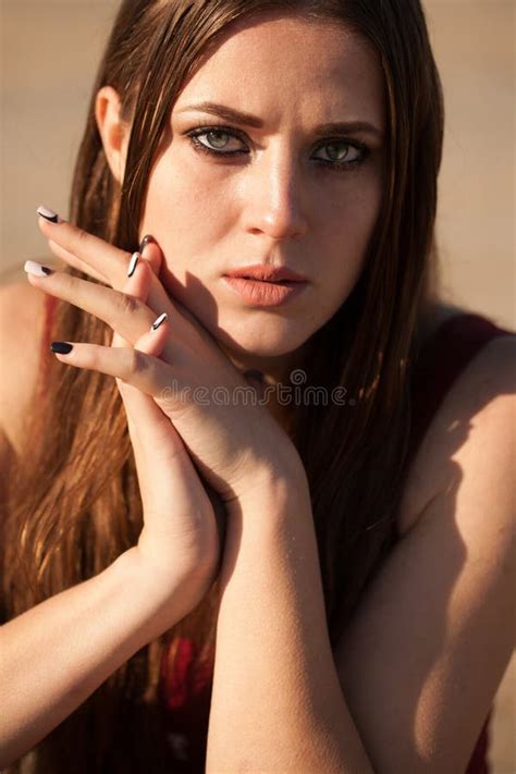 Beautiful American Girl American Style Stock Image Image Of Lips