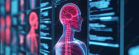 the concept of digital health history visualized as a glowing dynamic grid of interconnected