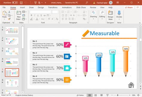Animated SMART Objectives PowerPoint Template
