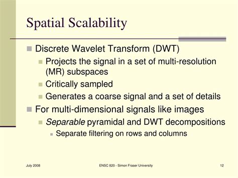 Ppt Scalable Video Coding With Wavelet Based Approaches Powerpoint