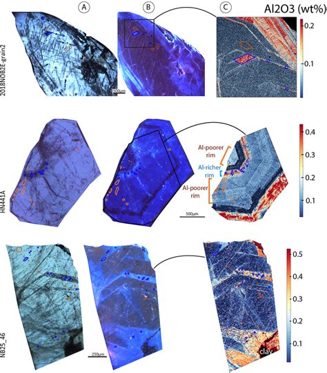 Quartz Crystals Showing Growth Rims Microstructures In Deformation