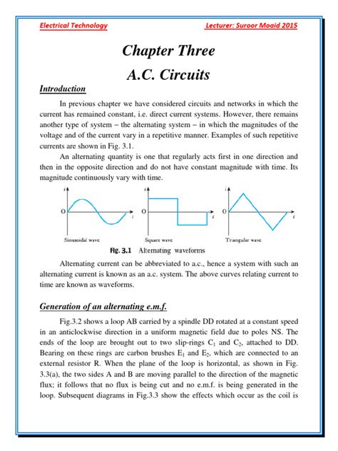 Ch3 Lec Pdf Inductance Root Mean Square