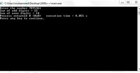 Programmers Area C Program To Find The Sum Of Odd And Even Positioned Digits Of A Number Separately