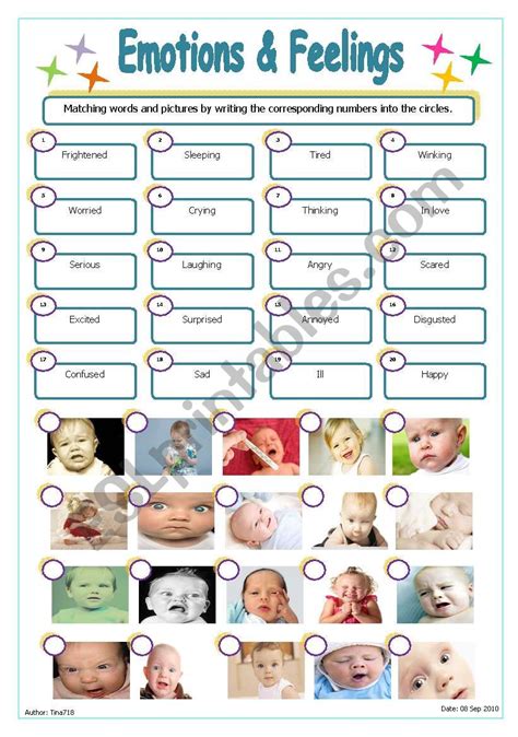 Emotions Feelings Worksheet Adults