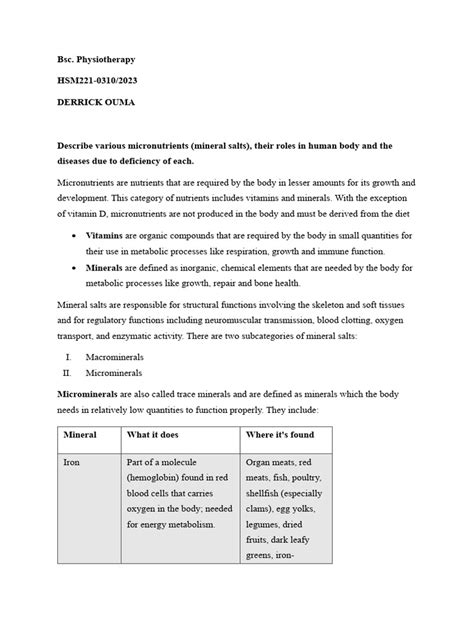Assignment Pdf Foods Nutrients