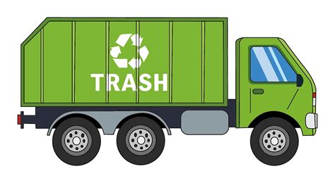 Green Garbage Truck Clip Art