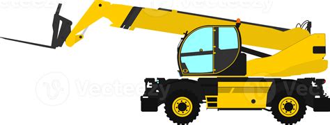 Modern Rotating Telehandler Side View Of Telescopic Handler 25028395 Png