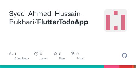 github syed ahmed hussain bukhari fluttertodoapp