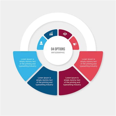 Premium Vector Circle Infographic Template Design With 4 Steps