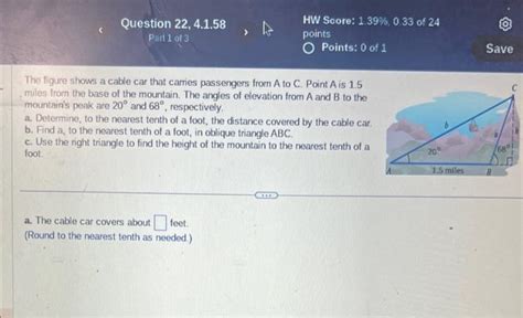 Solved Find The Area Of The Triangle Having The Given