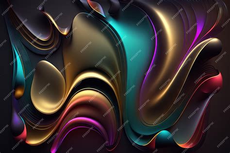 Premium Photo Abstract Colorful Glossy Wallpaper Whit Shiny Wavy