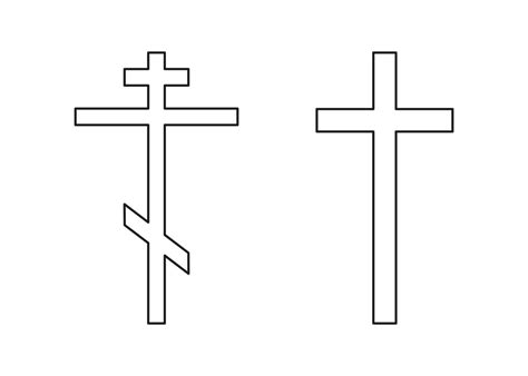 Catholic Cross Outline