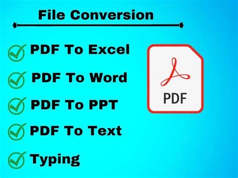 Pdf To Word Excel Text Conversion Upwork