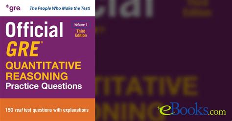 Official Gre Quantitative Reasoning Practice Questions Third Edition Volume 1