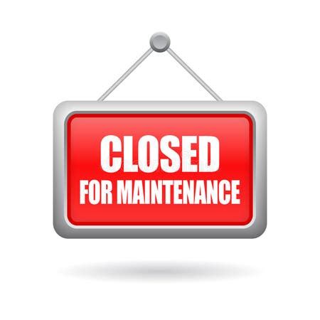 Closed Maintenance Sign Stock Illustrations 1 574 Closed Maintenance