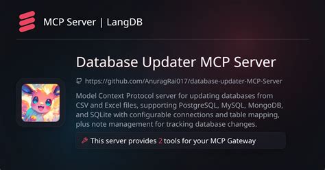 Database Updater Mcp Server Langdb