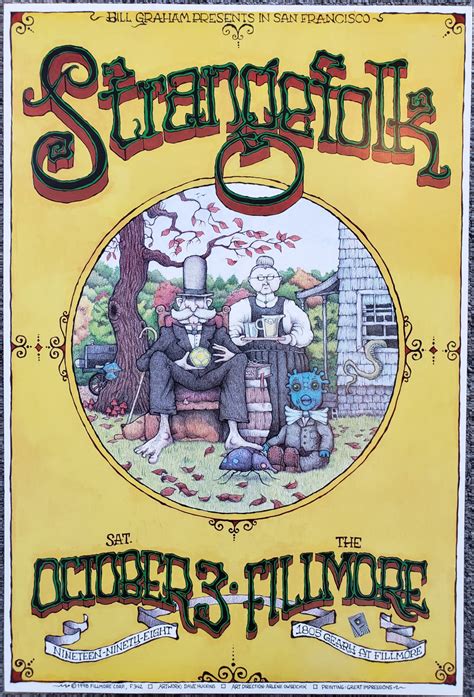 Strangefolk Concert Poster 1998 F 342 Fillmore Visible Vibrations