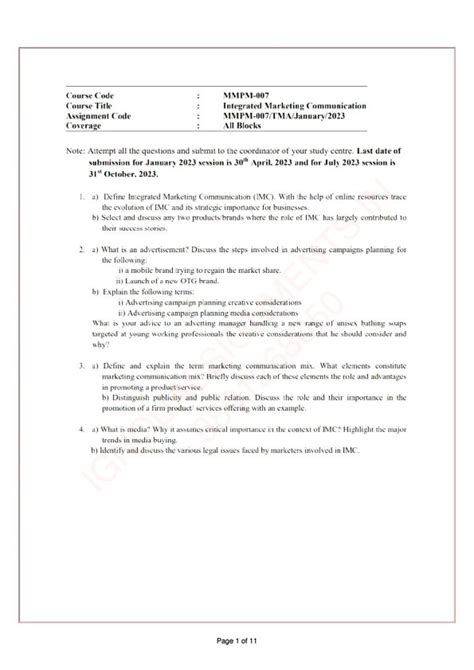 ignou mmpm 7 solved assignment 2023 english medium