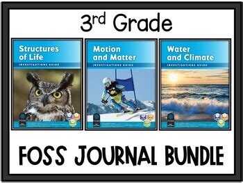 Foss 3rd Grade Journal Bundle By Rebecca Seeley TpT