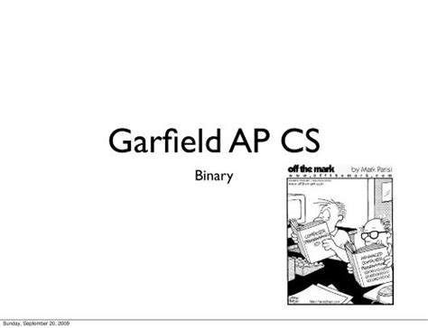 Binary Garfield Computer Science