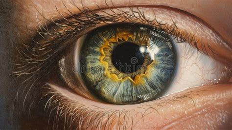 Detailed Close Up Of A Human Eye With Blue And Amber Iris Patterns Stock Image Image Of Face